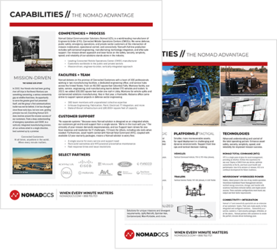 Capabilities - Nomad GCS // Connected Mobile Operations Centers